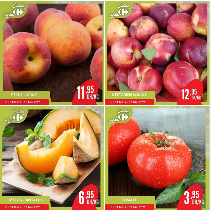 Offre pour les Fruits et légumes de la saison chez Carrefour Market Maroc